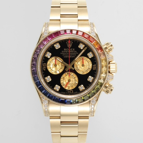 ZF厂劳力士116598 RBOW,复刻劳力士宇宙计型迪通拿116598 RBOW金色镶钻表壳男表价格_多少钱_报价-实名表业高仿手表商城